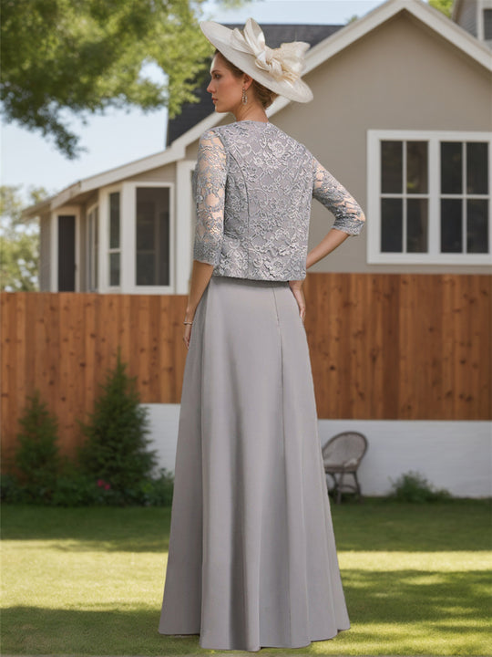 Best Steel Blue Mother of the Bride Dresses | Mondressy - 3