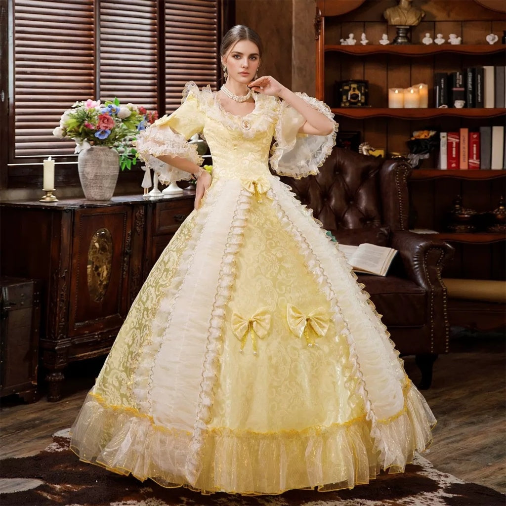 18th Century Ball Gown/Princess Round Neck Half Sleeves Rococo Victori ...