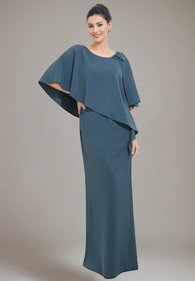Best Steel Blue Mother of the Bride Dresses | Mondressy - 4