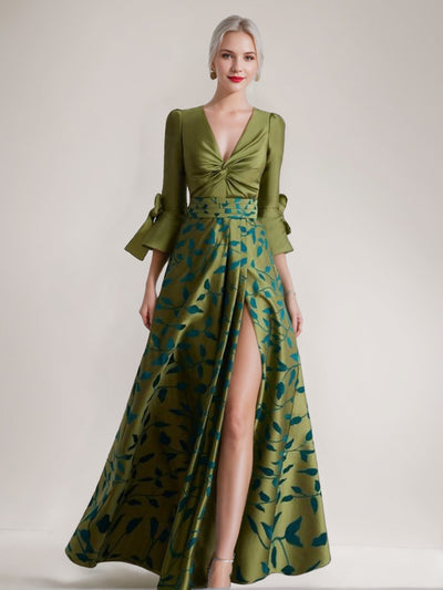 Floral Mother of the Bride and Groom Dresses & Gowns | Mondressy