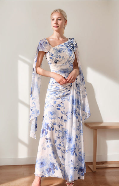 Floral Mother of the Bride and Groom Dresses & Gowns | Mondressy