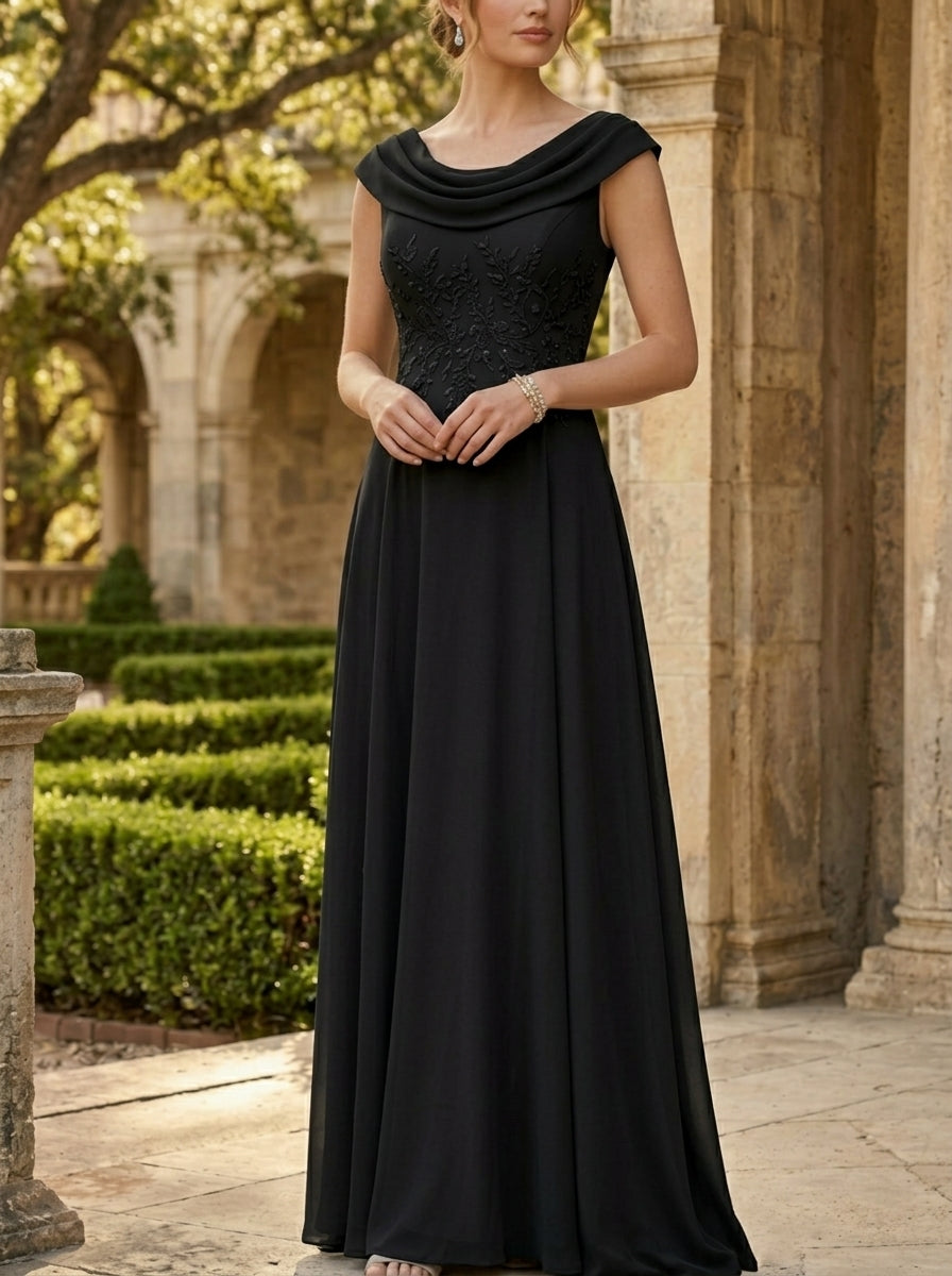 A-Line/Princess Scoop Chiffon Mother of the Bride Dresses Sleeveless L ...