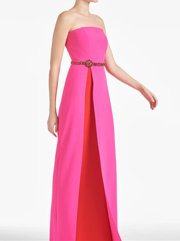 Sheath/Column Strapless Floor-Length Mother of the Bride Dresses ...