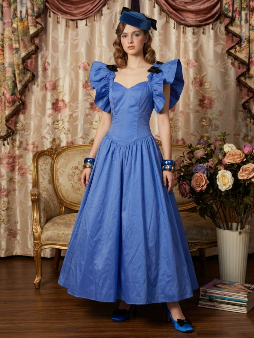 A-Line/Princess Sweetheart Taffeta Prom Dresses Vintage 80s Iridescent ...