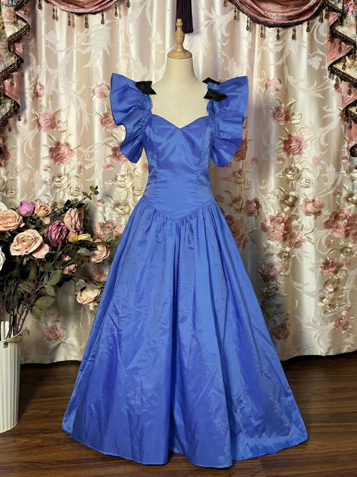 A-Line/Princess Sweetheart Taffeta Prom Dresses Vintage 80s Iridescent ...