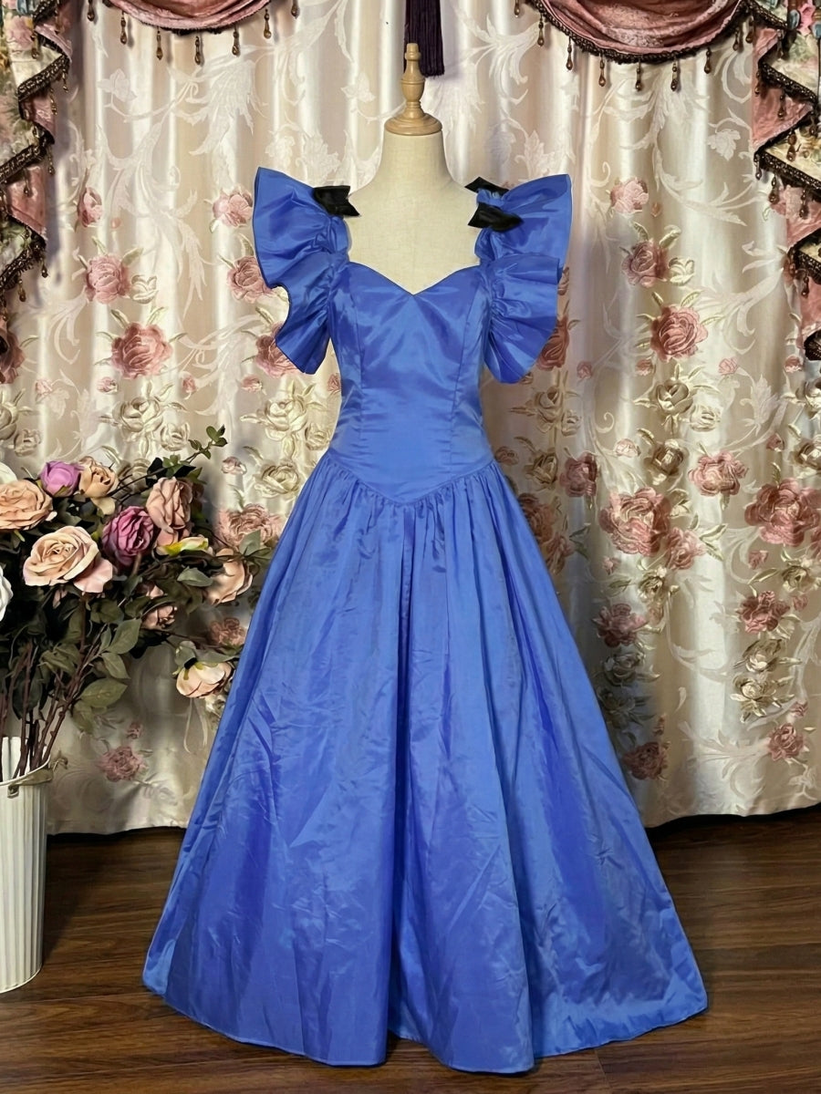 A-Line/Princess Sweetheart Taffeta Prom Dresses Vintage 80s Iridescent ...
